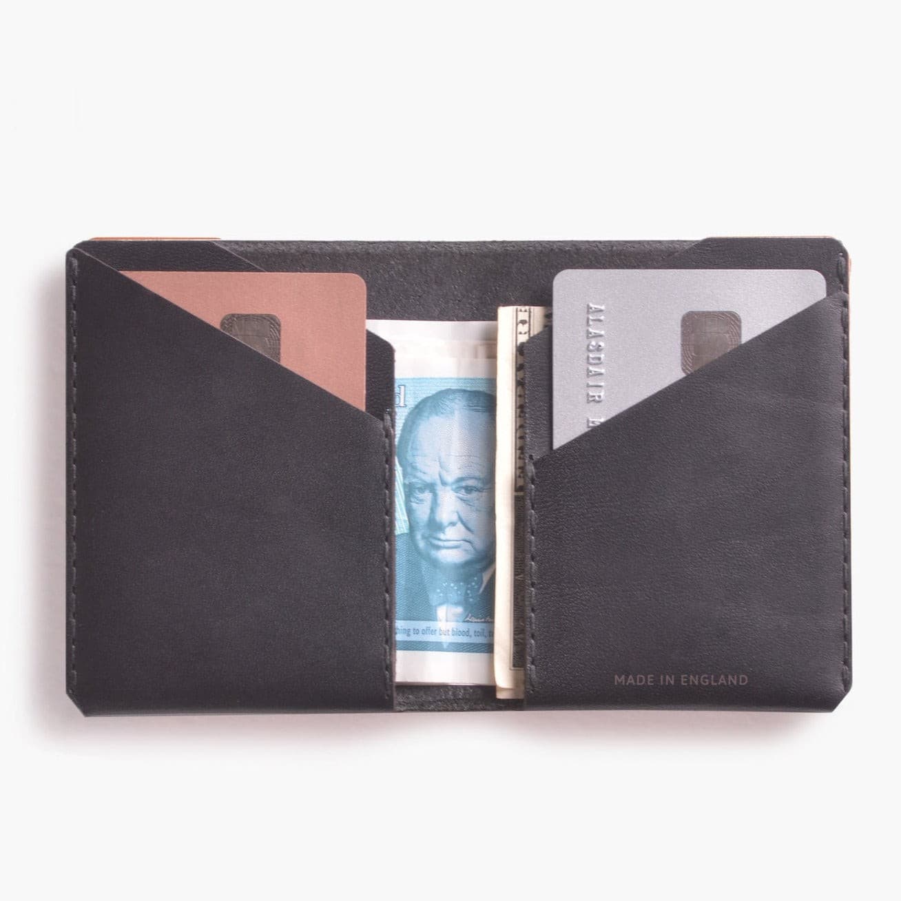 Charcoal Winston Wallet | Personalised men’s wallets | WINGBACK